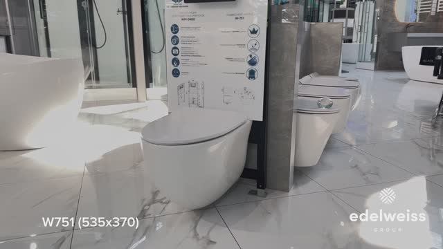 Унитаз подвесной Black & White W-751