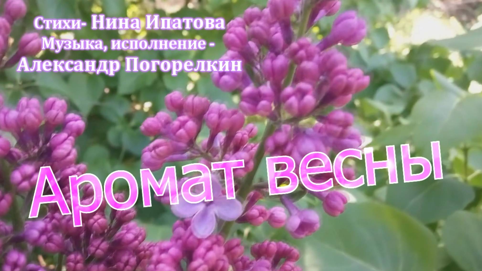 АРОМАТ ВЕСНЫ музыка Александра Погорелкина стихи Нины Ипатовой поёт Александр Погорелкин