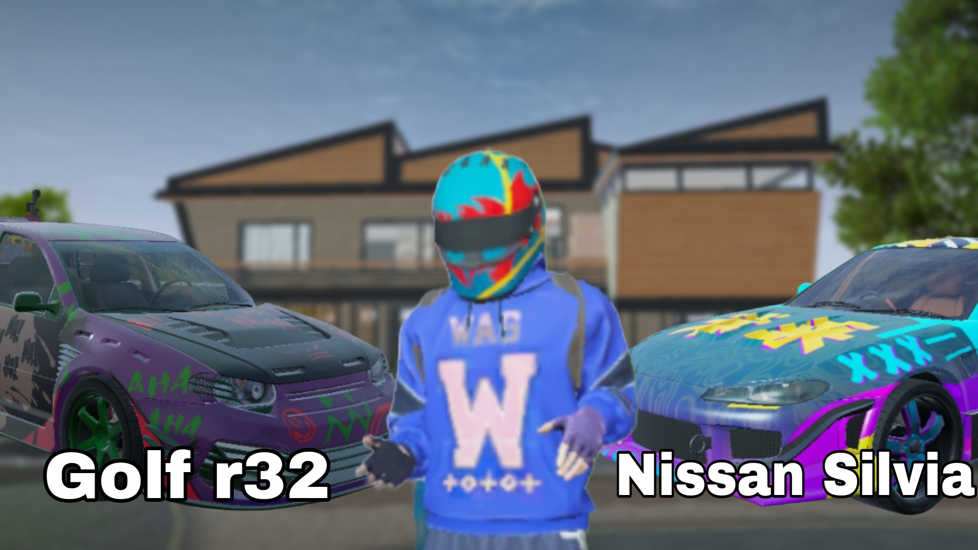 Сравнение машин из пассов в MadOut 2. Golf r32 против Nissan Silvia