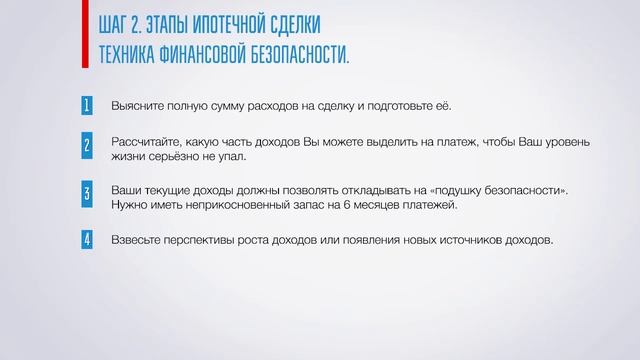 Как сделать ипотеку выгодной! Интернет-семинар Владимира Берлизова  2 ШАГ  ЭТАПЫ ИПОТЕЧНОЙ СДЕЛКИ