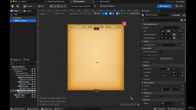 20 Displaying widgets