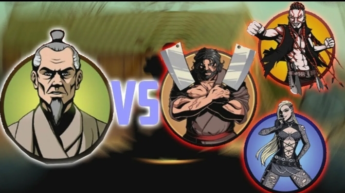 прошёл испытание сенссея и победим 2 телохранителей мясника в Шадоу файт 2!