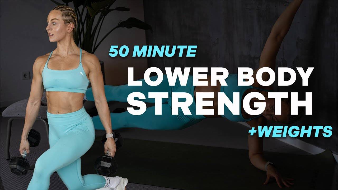 kaykay - 50 MIN LOWER BODY STRENGTH WORKOUT ｜ LEGS ON FIRE ｜ + Weights ｜ With Repeat ｜ Glutes ｜ Core