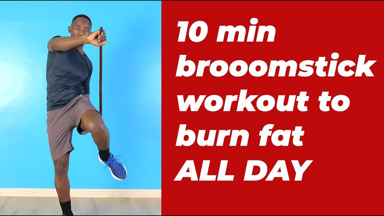 Brian Syuki - 10-Minute MORNING BROOMSTICK WORKOUT to Burn Fat ALL DAY