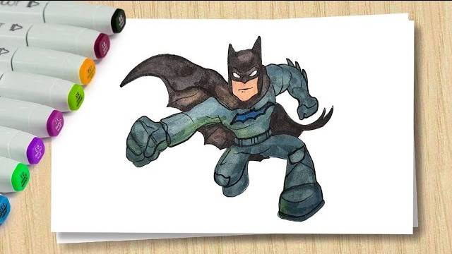 Как нарисовать Супергероя Бэтмена _Heroes of Goo Jit Zu _ Учимся рисовать