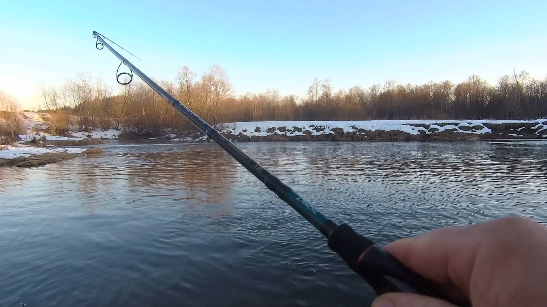 Разловил новый спиннинг шнуром!