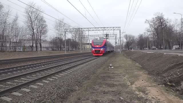 Электропоезд ЭП2Д-0287 (ЦППК) скоростной пригородный поезд "РЭКС-экспресс" №7182 Москва - Голутвин.