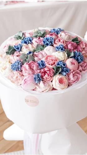 Упаковка зефирного букета.