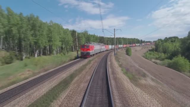 Вид из кабины машиниста поезда РЖД на участке "Уяр - Иланская" | Железная дорога