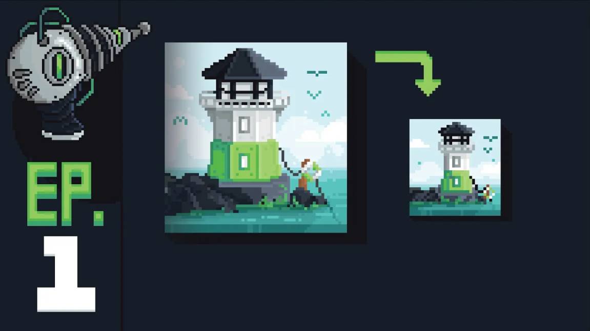 31 - Drawing Pixel art as small as possible!  Shrink-ray Challenge Ep. 1