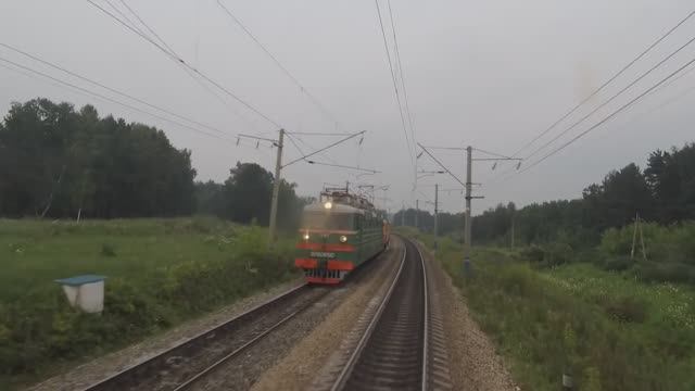 Поездка в кабине электровоза "Красноярск - Заозёрная" - вид из кабины машиниста | Железная дорога