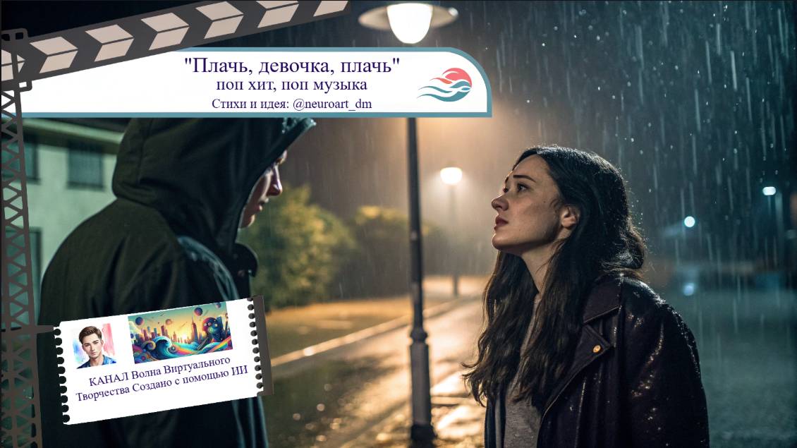 "Плачь, девочка, плачь" – грустная песня о расставании, поп хит, поп музыка|SUNO AI by @neuroart_dm