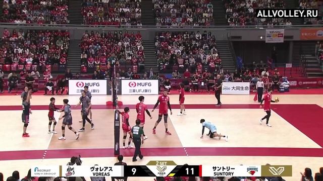 Волейбол. Чемпионат Японии 2024-2025. Сантори Санбёрдз — Вореас. 1-й матч