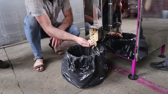 Запуск установки шелушения арахиса. Экспериментируем!