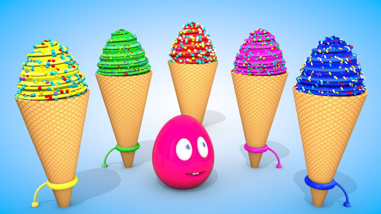 Весёлое мороженое: Учим цвета!