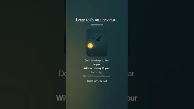 Learn to fly on a broomstick