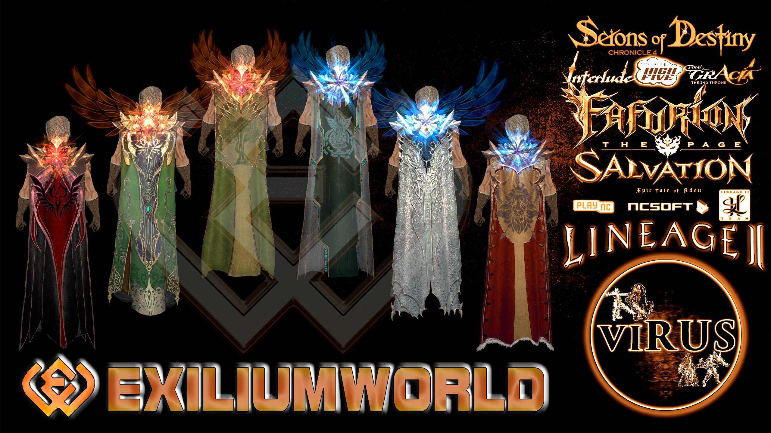 Set of Cloaks with Effects 2 for the server LINEAGE II-FAFURION www.ExiliumWorld.Com ◄√i®uS►