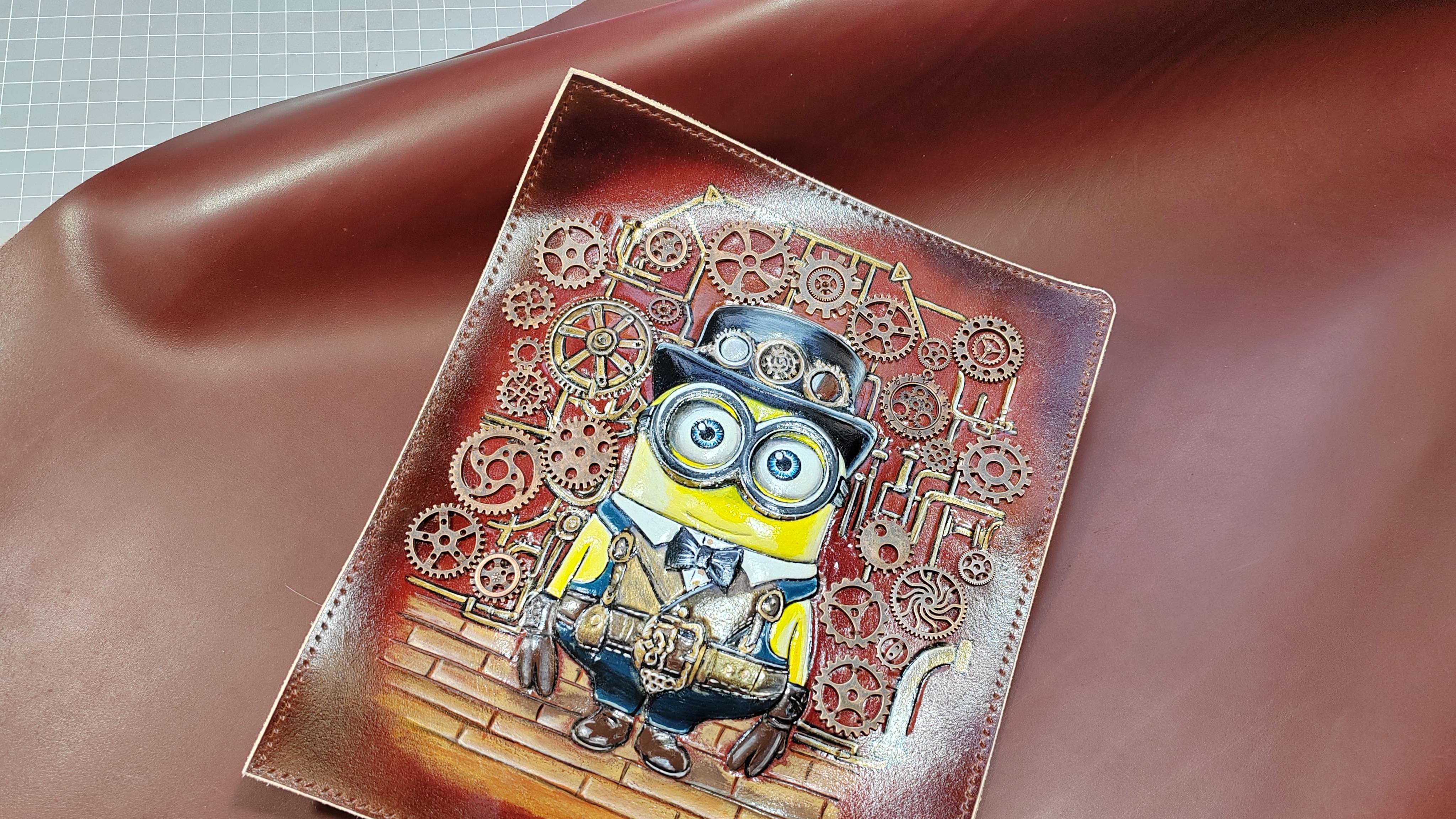 Чехол-книжка для электронной книги. Изделия из кожи. СКСтиль. Музыкальное видео по созданию. Миньон