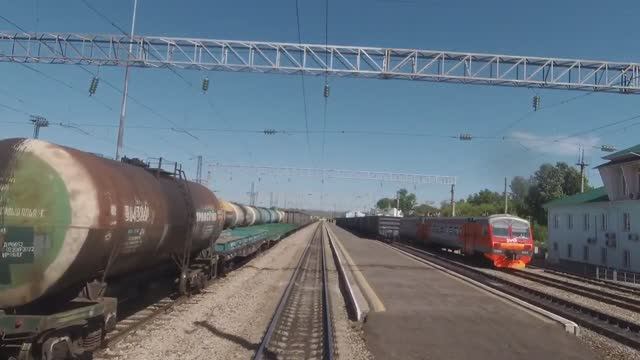 Вид из кабины машиниста поезда РЖД на участке "Мариинск - Красноярск" | Железная дорога в Сибири