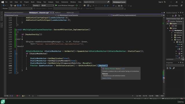 16_Multiplayer Fundamentals_12. Spawning Static Mesh Actors