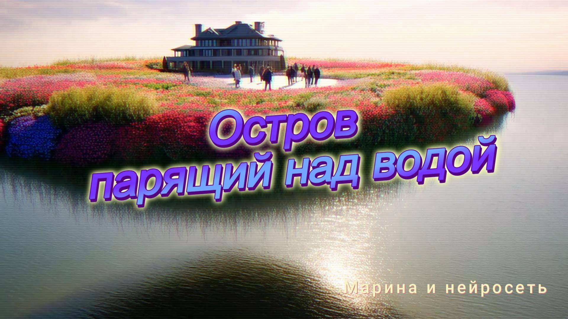 Клип от нейросети. Остров парящий над водой. Hailuo ai