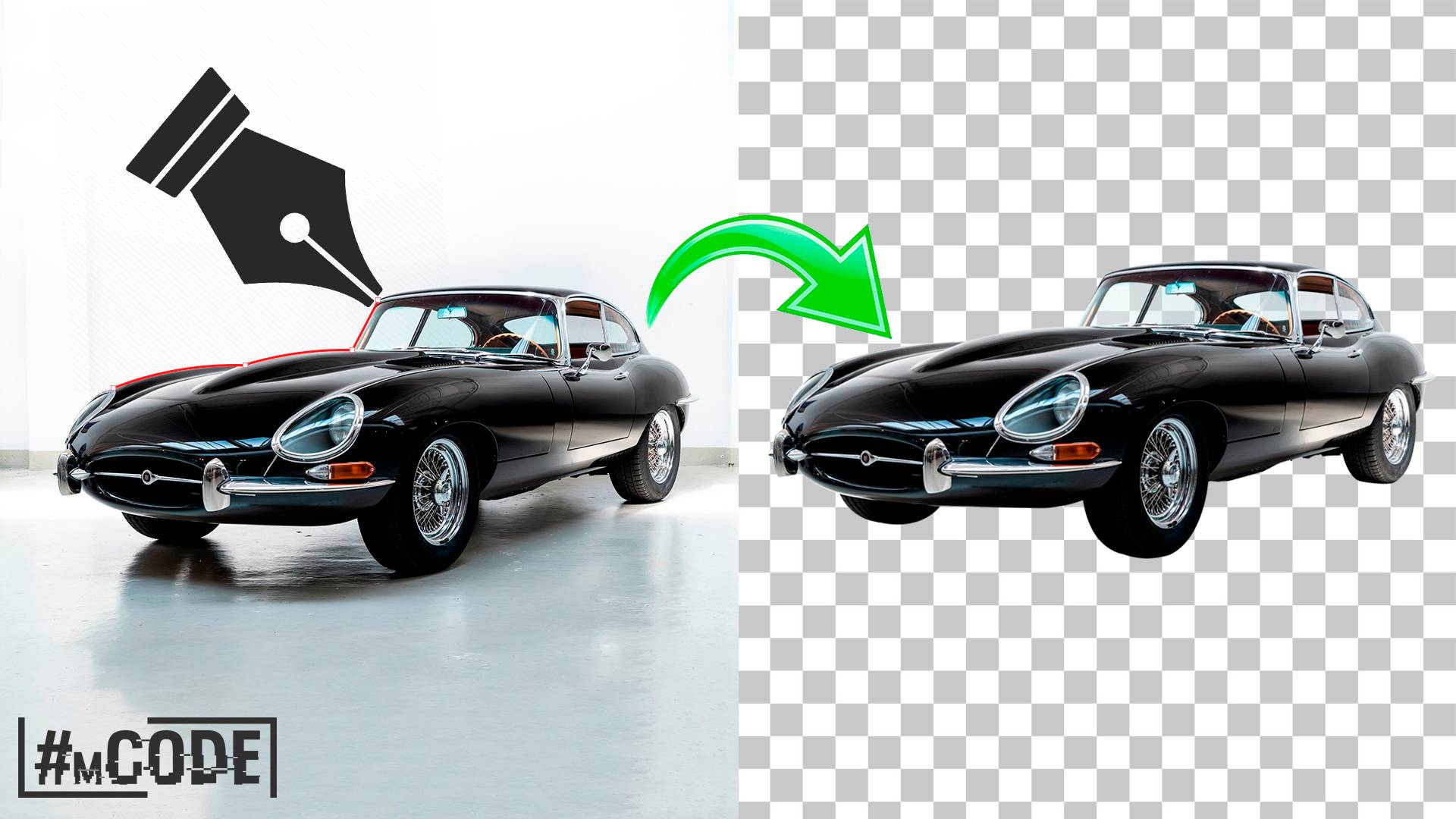 Как вырезать объект в Фотошопе и вставить в другой фон | Уроки фотошопа для начинающих | mCODE