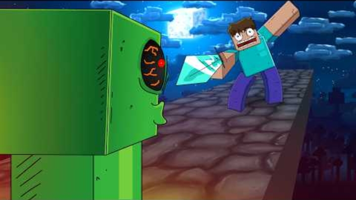 Как Голем и Крипер объединились против Стива?Майнкрафт анимация @Gerand