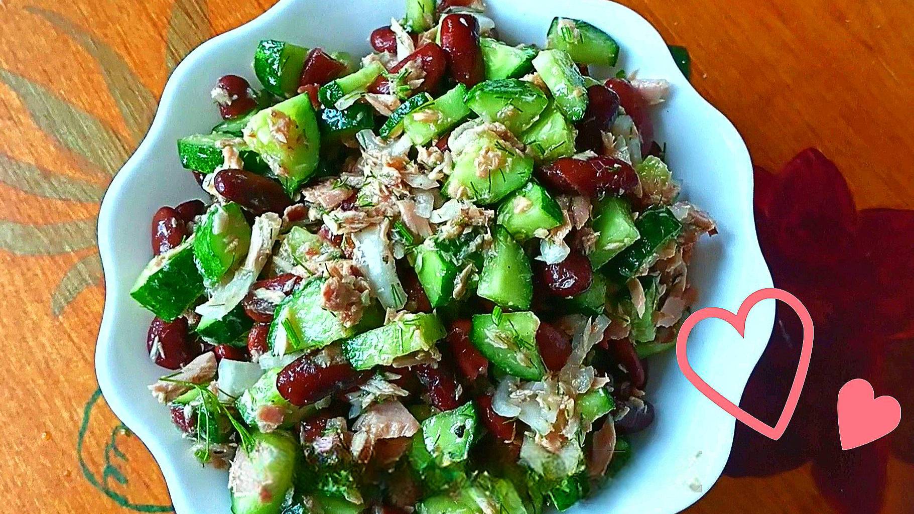 Салат с тунцом и огурцом на праздник Без майонеза Вкусный Полезный Хрустящий  Это просто