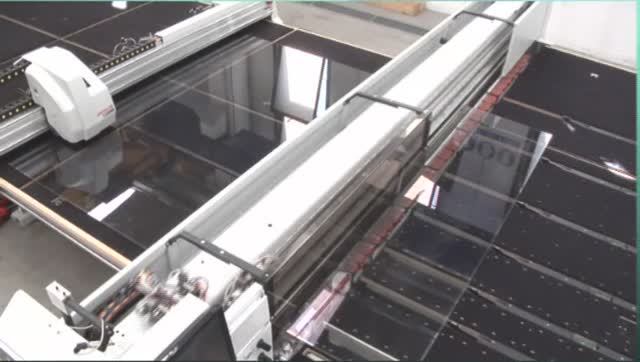 Автоматический раскрой и разлом триплекса с Low-E покрытием на линии Intermac Genius Comby (09'10")