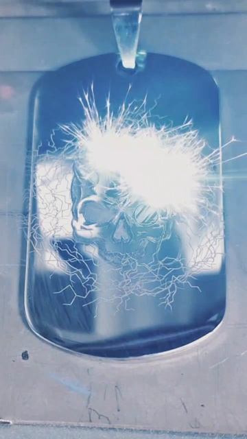 Эффектная лазерная гравировка молнии и демоны #HLC_Laser