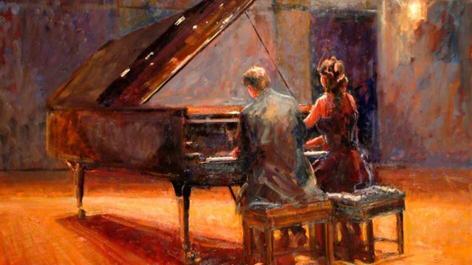 Брамс - Венгерские танцы. Фортепьяно в 4 руки. Вальтер и Беатрис Клин