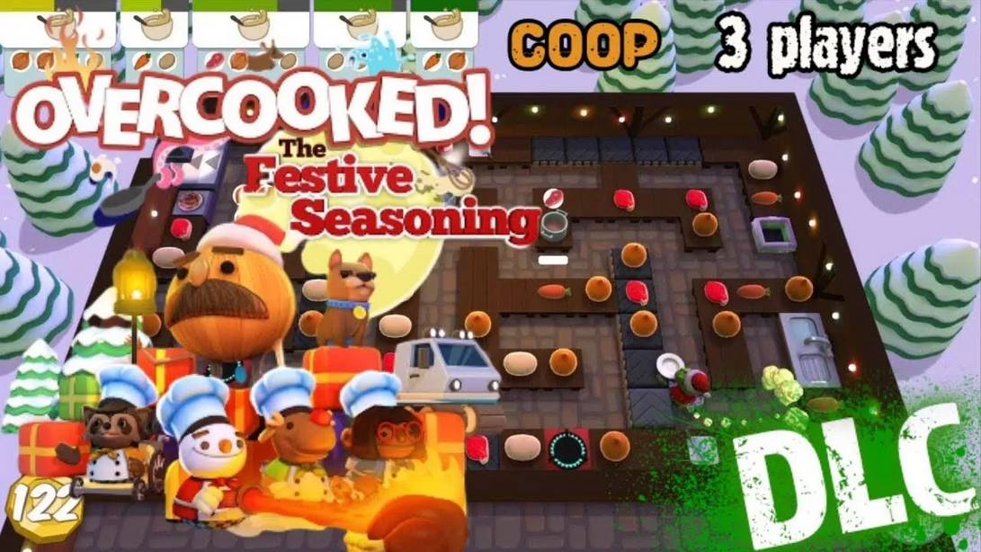 Overcooked DLC festive seasoning part 1 ● Прохождение ч.9 _ Белка, Monster и Перчик