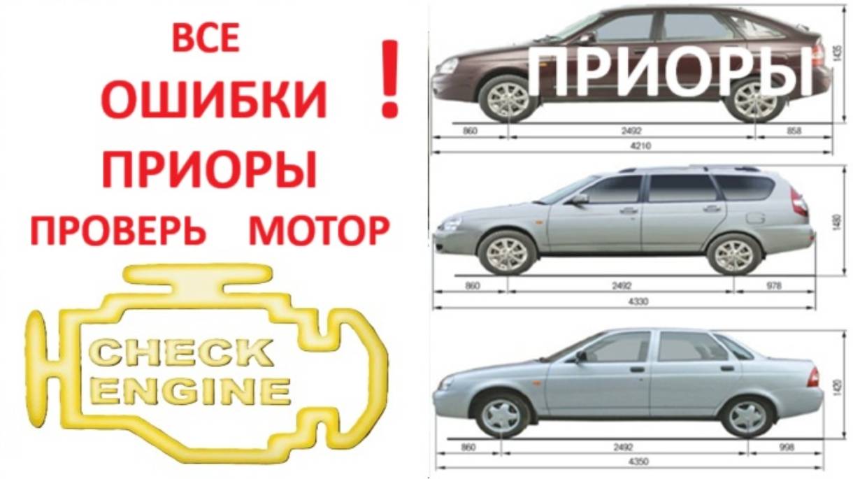 Все ошибки (коды ошибок) повреждений Лады Приора 16 клапанов