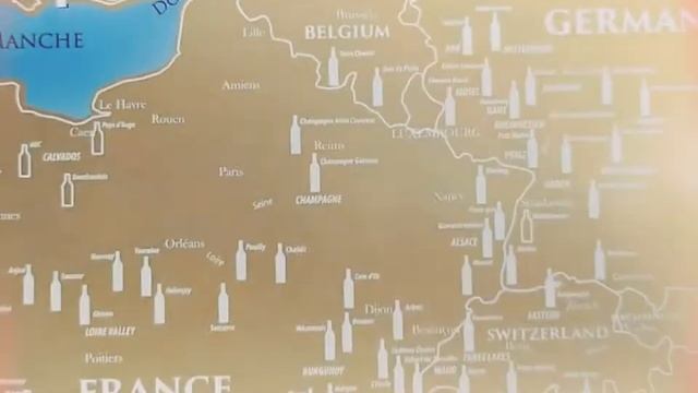 Скретч карта "Винные регионы Европы" в тубусе. Scratch off Map Europe wine regions