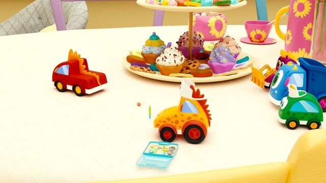 Детские песенки для малышей — Сладкоежки машинки Мокас — Мультфильмы про машинки