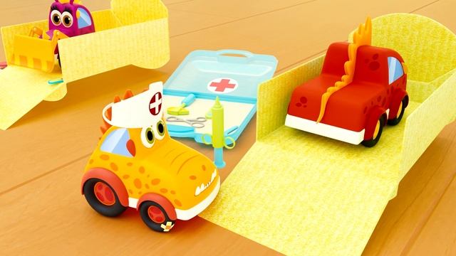 Машинки Мокас заболели! Детская песенка про доктора. Музыкальные мультики для детей