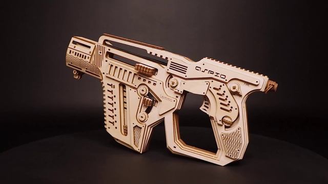 Деревянный конструктор Штурмовая винтовка "Аспид" от Lemmo которая стреляет патронами