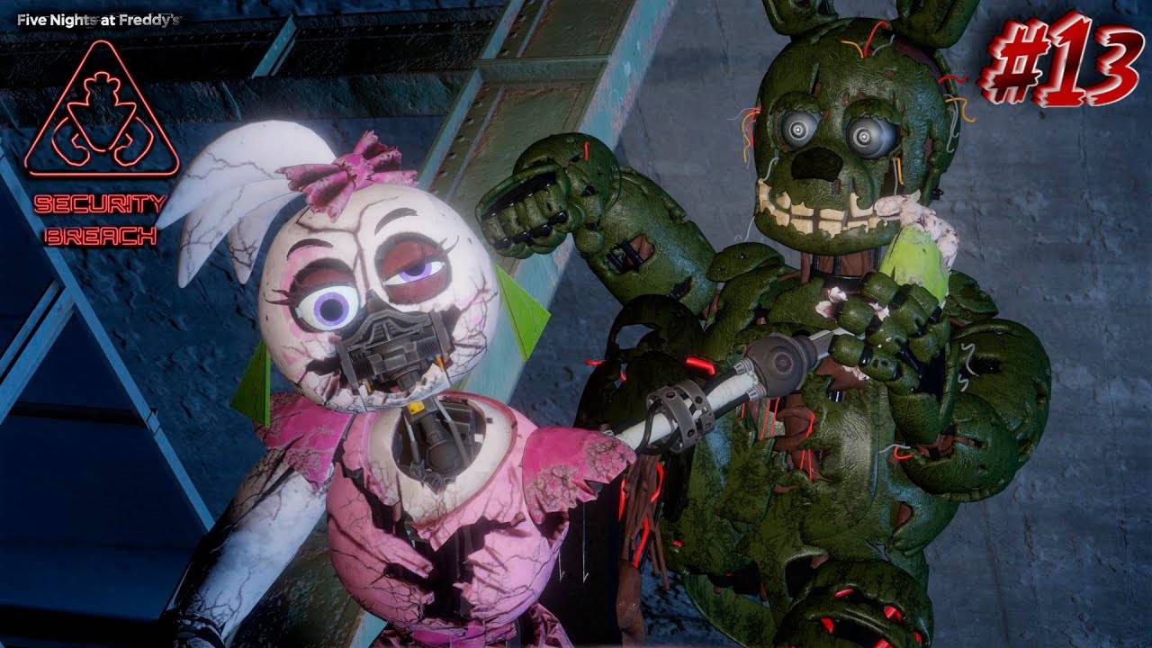 [FNAF SFM] Чика против пресса для мусора FNAF 9 Security Breach #13