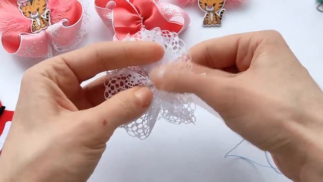 Бантики КАНЗАШИ из репсовых лент.