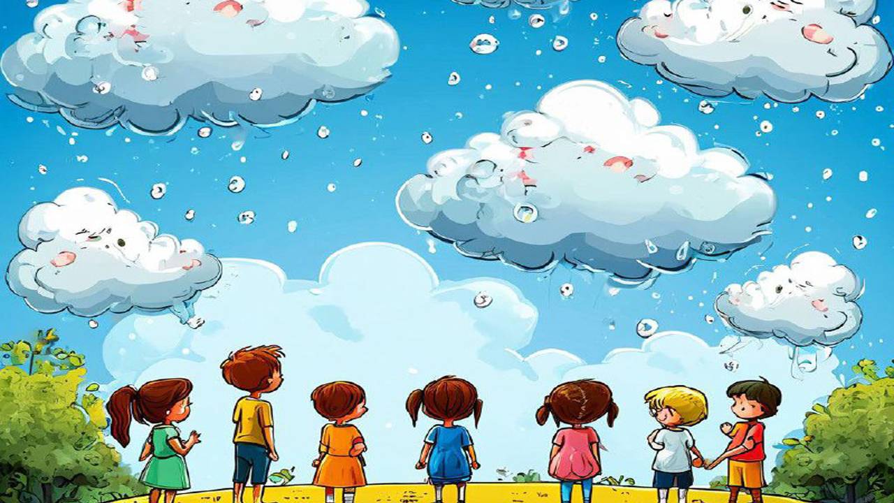 Мультики для детей. Новая весёлая песня для малышей - "Дождик и тучка"