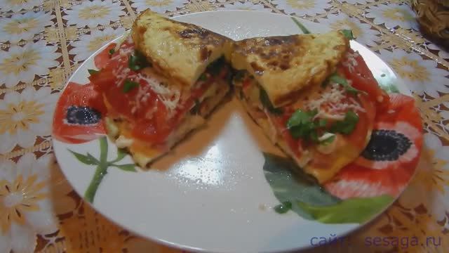Омлет с начинкой из овощей