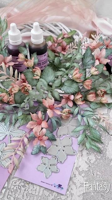 Цветы, окрашенные капельными красками Fantasy