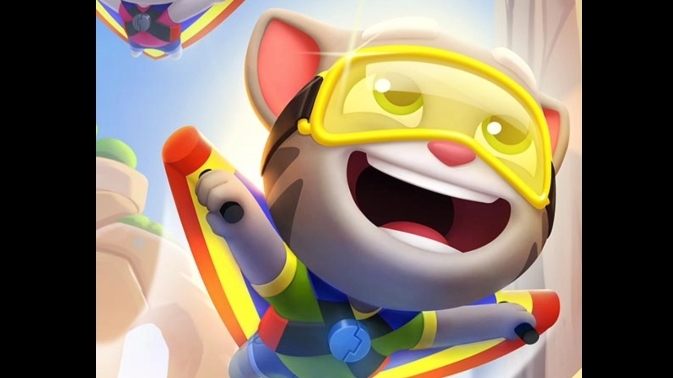 Говорящий Том бег за золотом