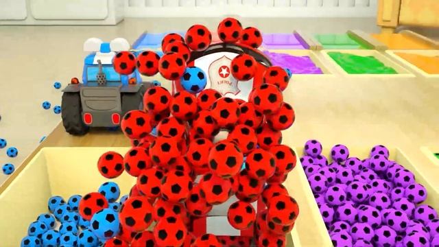 Для малышей! Маленькие машинки прыгают в бассейн — детские стишки и песенки