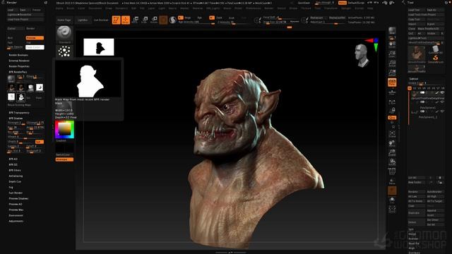 32. Materials & Rendering in ZBrush - Basic Level (1)