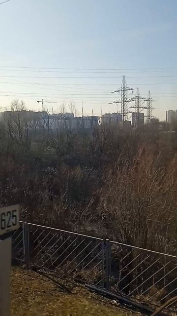 Участок Новоподрезково Молжаниново МЦД-3/Ленинградского направления ОЖД 29.03.25 из окна "Иволги".