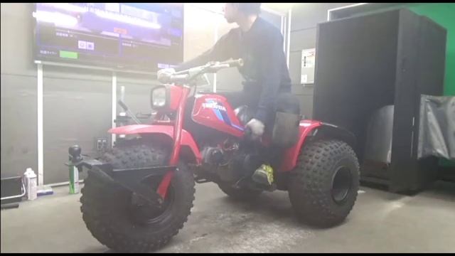 Трайк мотоцикл-вездеход Honda ATC110 рама TB02 модификация trike трицикл тип внедорожный красный