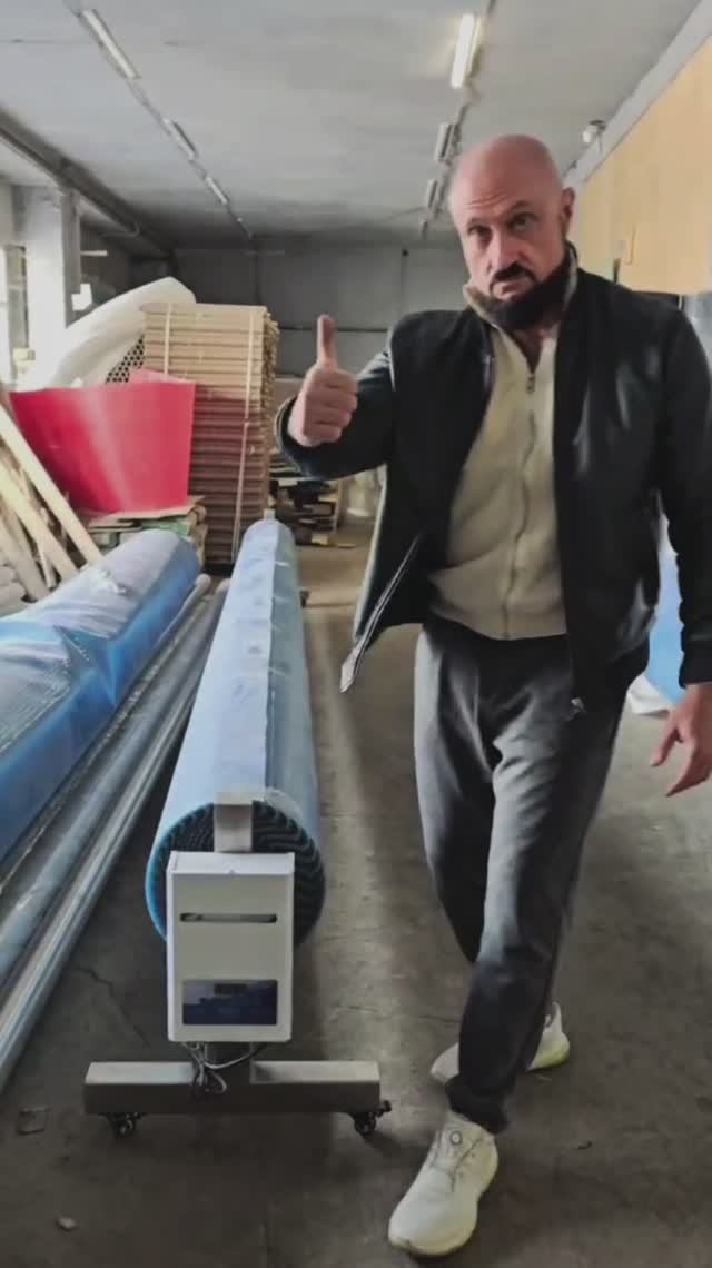 Передвижное сматывающее устройство ELECTRO COVER Lite на Т образных стойках