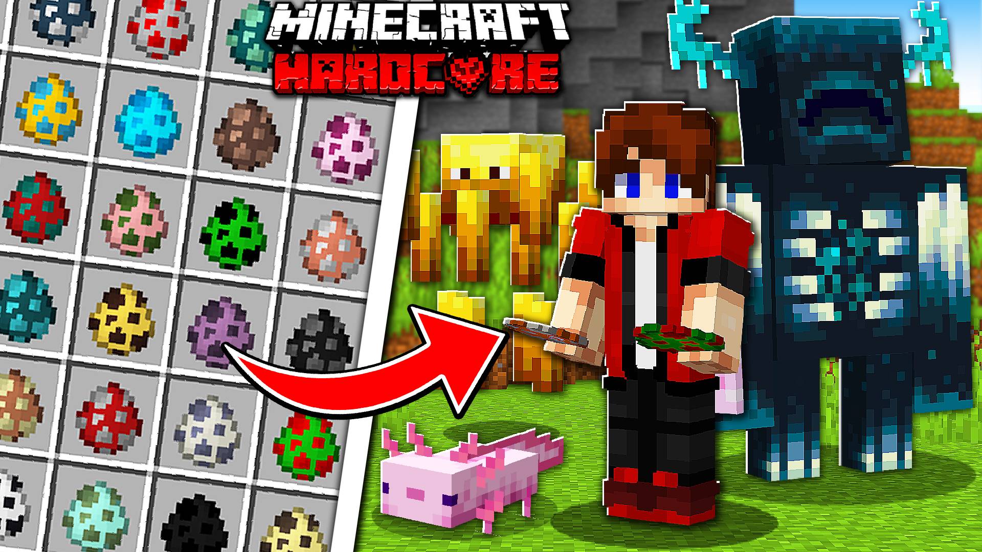 Я собрал ВСЕ КРАФТЫ МОБОВ за 100 Дней в Майнкрафт Хардкор!