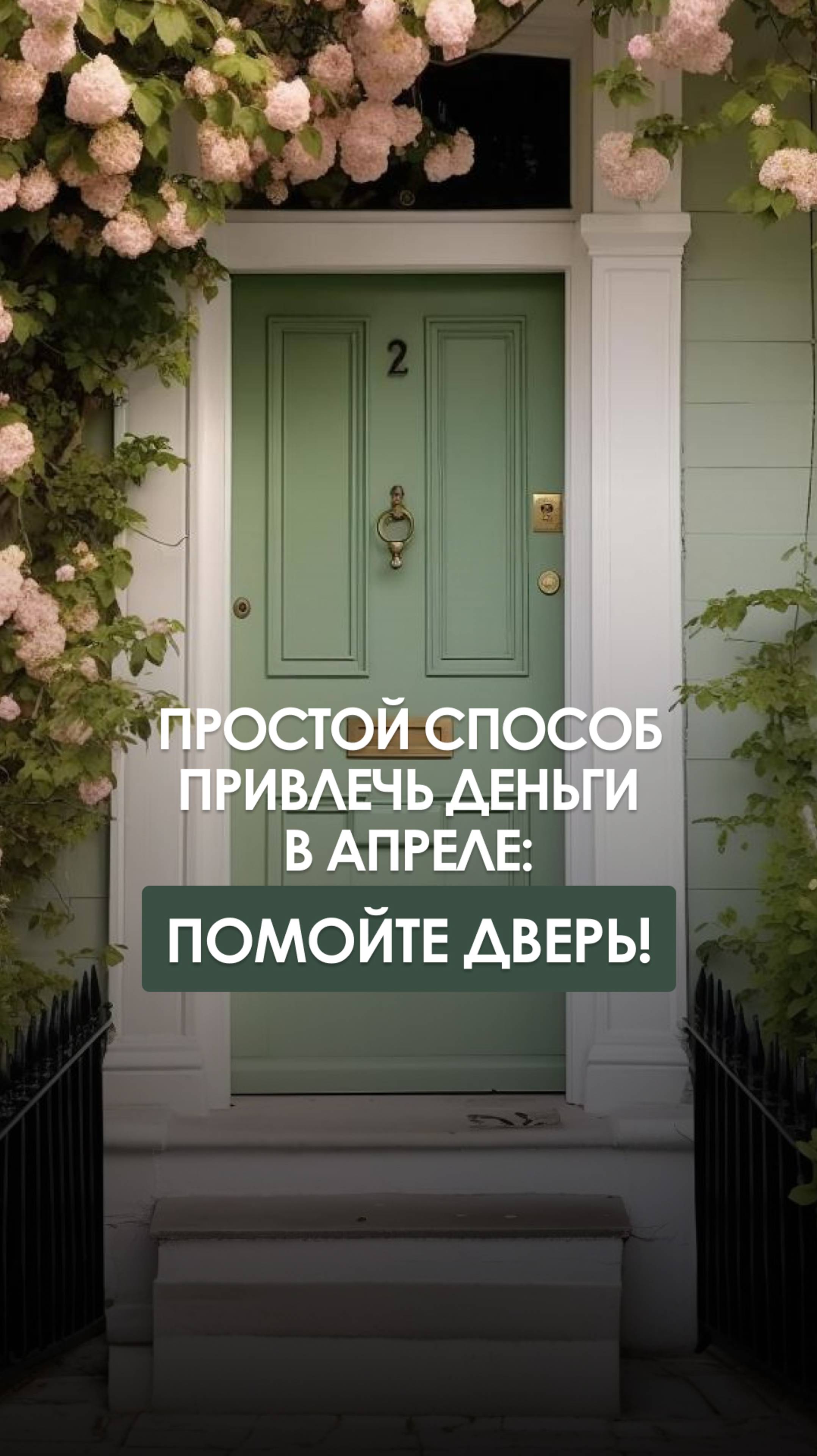 Простой способ привлечь деньги в апреле: помойте дверь!